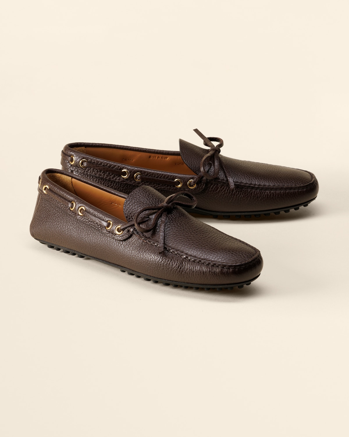 Men's Leather Driving Shoes Deer print calfskin driving shoes | Car Shoe